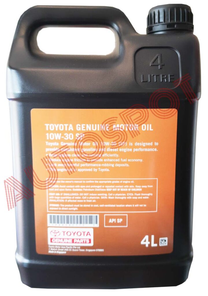 TOYOTA MOTOR OIL 10W-30 4L - AUTOSPOT